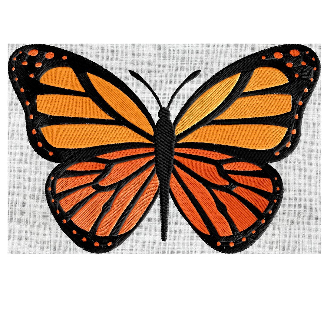 Monarch Butterfly - EMBROIDERY DESIGN File - Instant Download Exp Jef ...