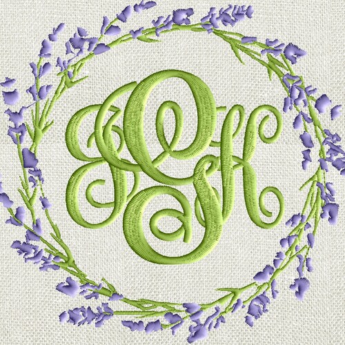 Floral Font Frame Monogram Embroidery Design Font Not - Etsy