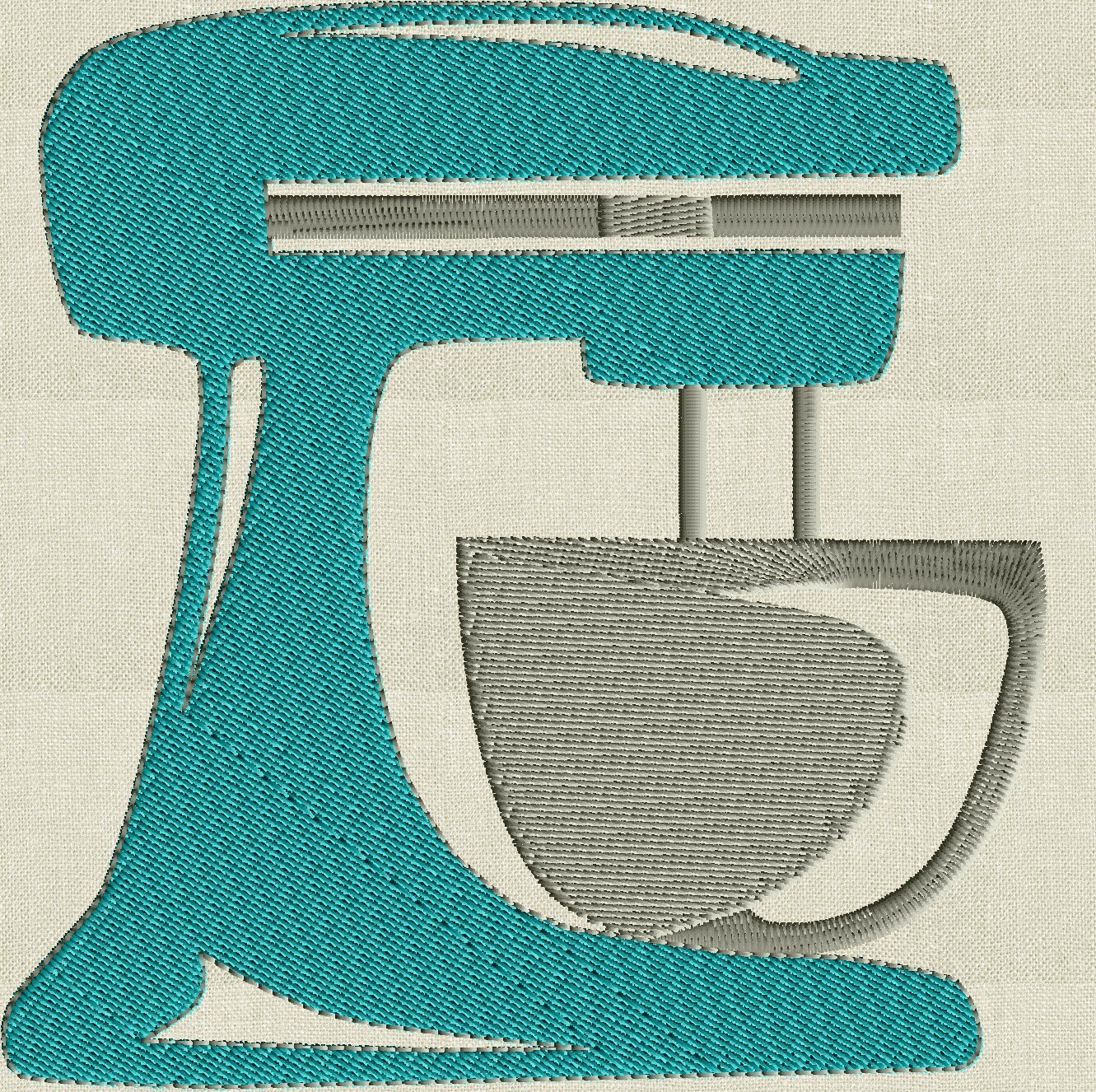 Retro Kitchen Mixer - EMBROIDERY DESIGN FILE - Instant Download - 2 ...