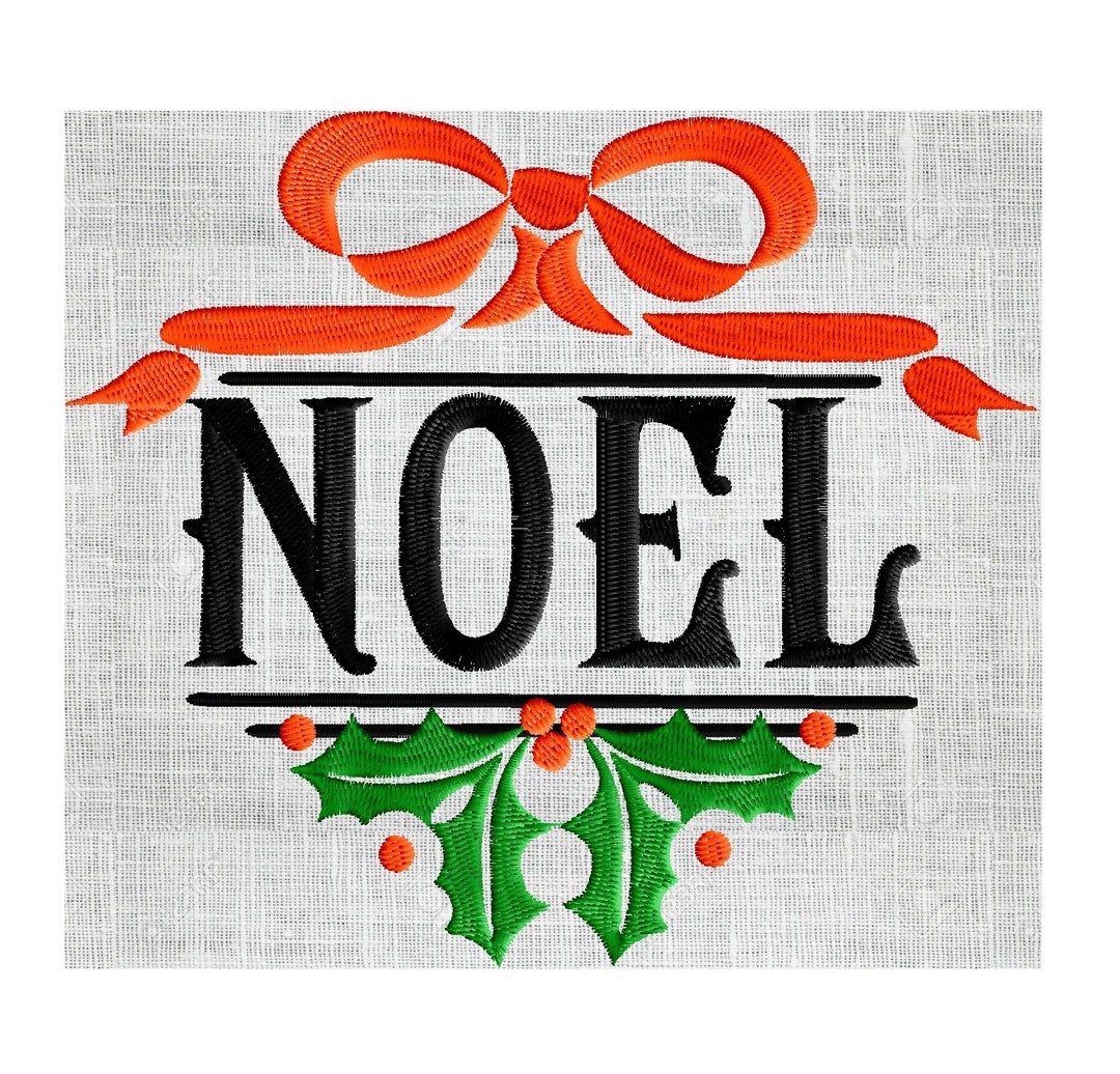 Holly Noel Christmas EMBROIDERY DESIGN FILE - Instant Download - Vp3 ...