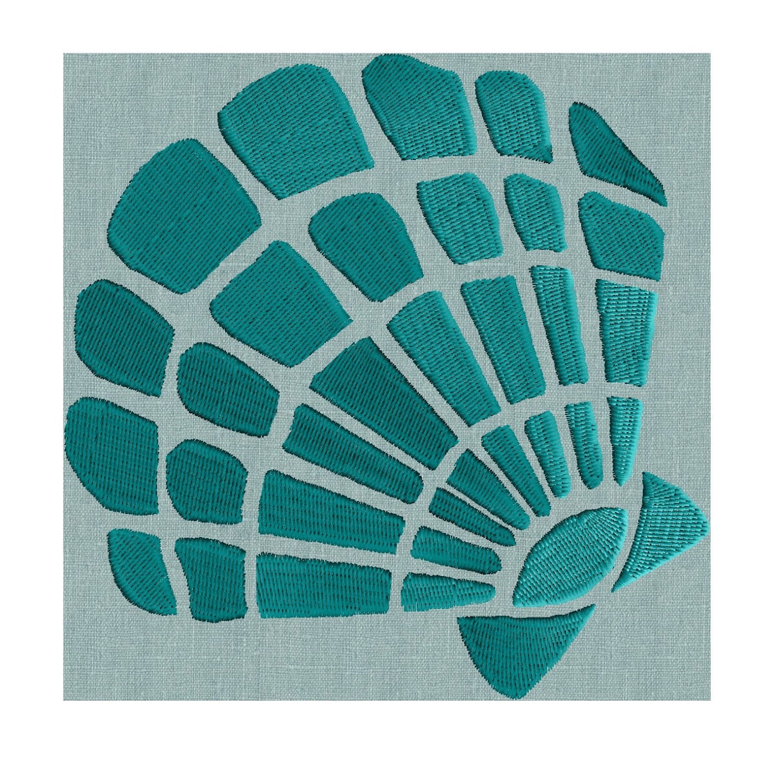 Scallop Shell Design - EMBROIDERY DESIGN FILE - Instant Download - 2 ...