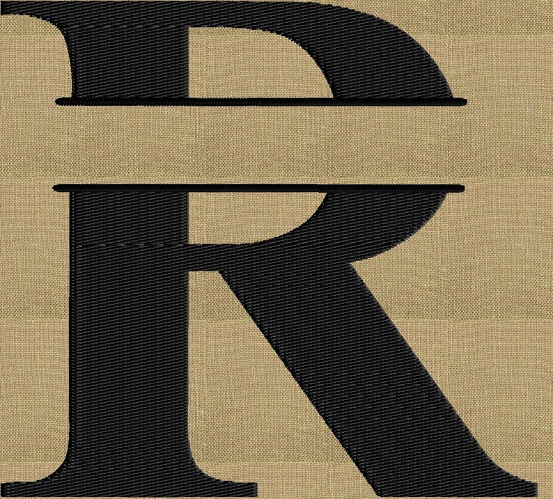 Split R Font Frame Embroidery Design Font not included | Etsy