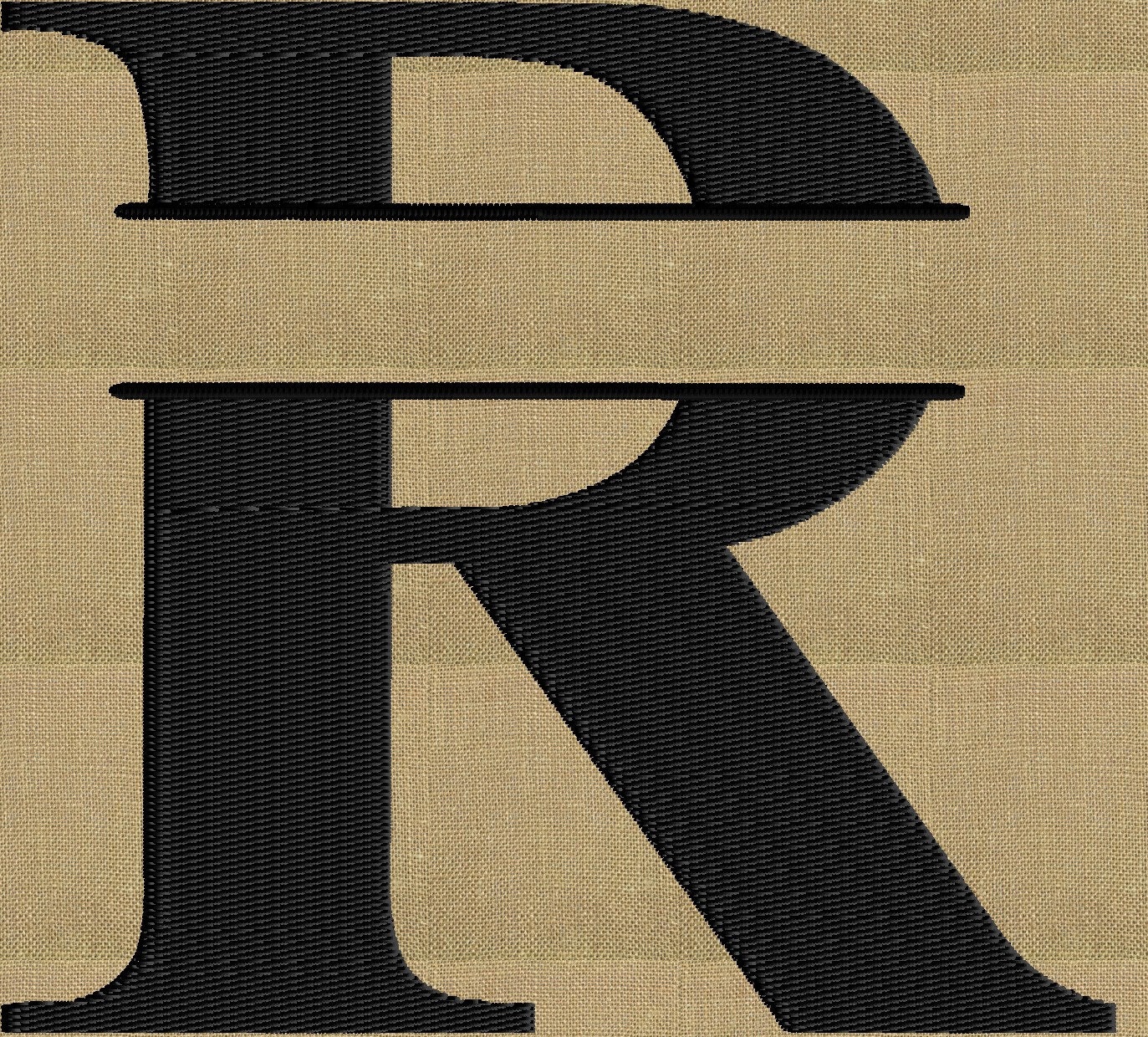 Split R Font Frame Embroidery Design Font not included | Etsy