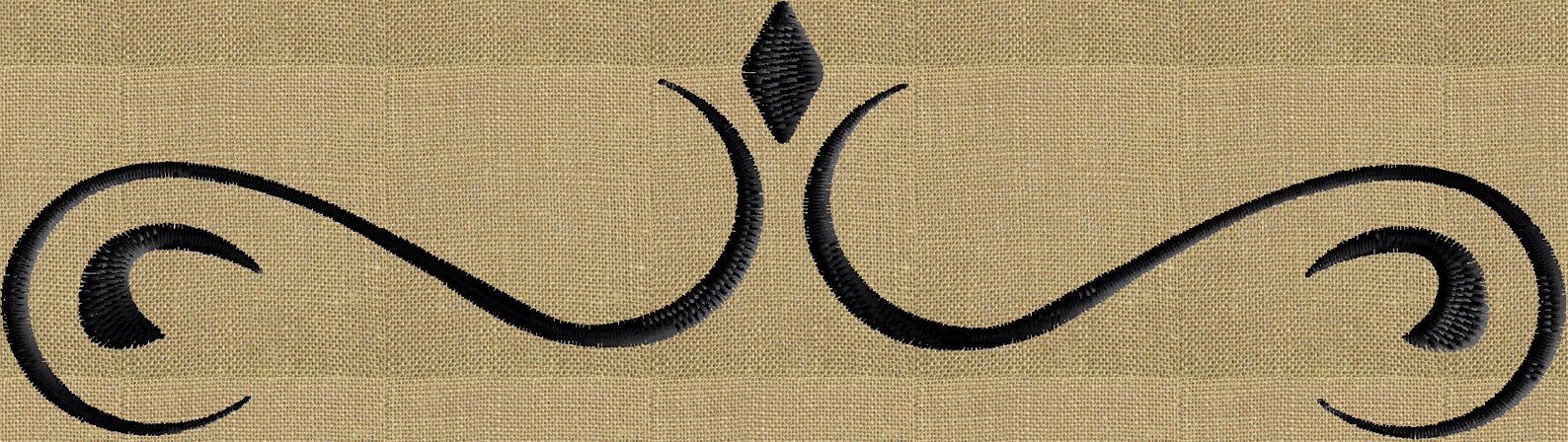 Simple Scrolls Design Element EMBROIDERY DESIGN FILE | Etsy