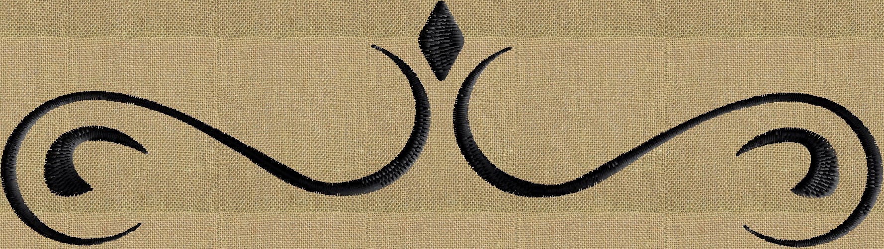 Simple Scrolls Design Element EMBROIDERY DESIGN FILE | Etsy