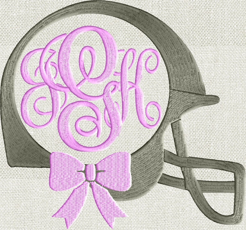 Football Helmet Font Frame Monogram Embroidery Design Font & - Etsy