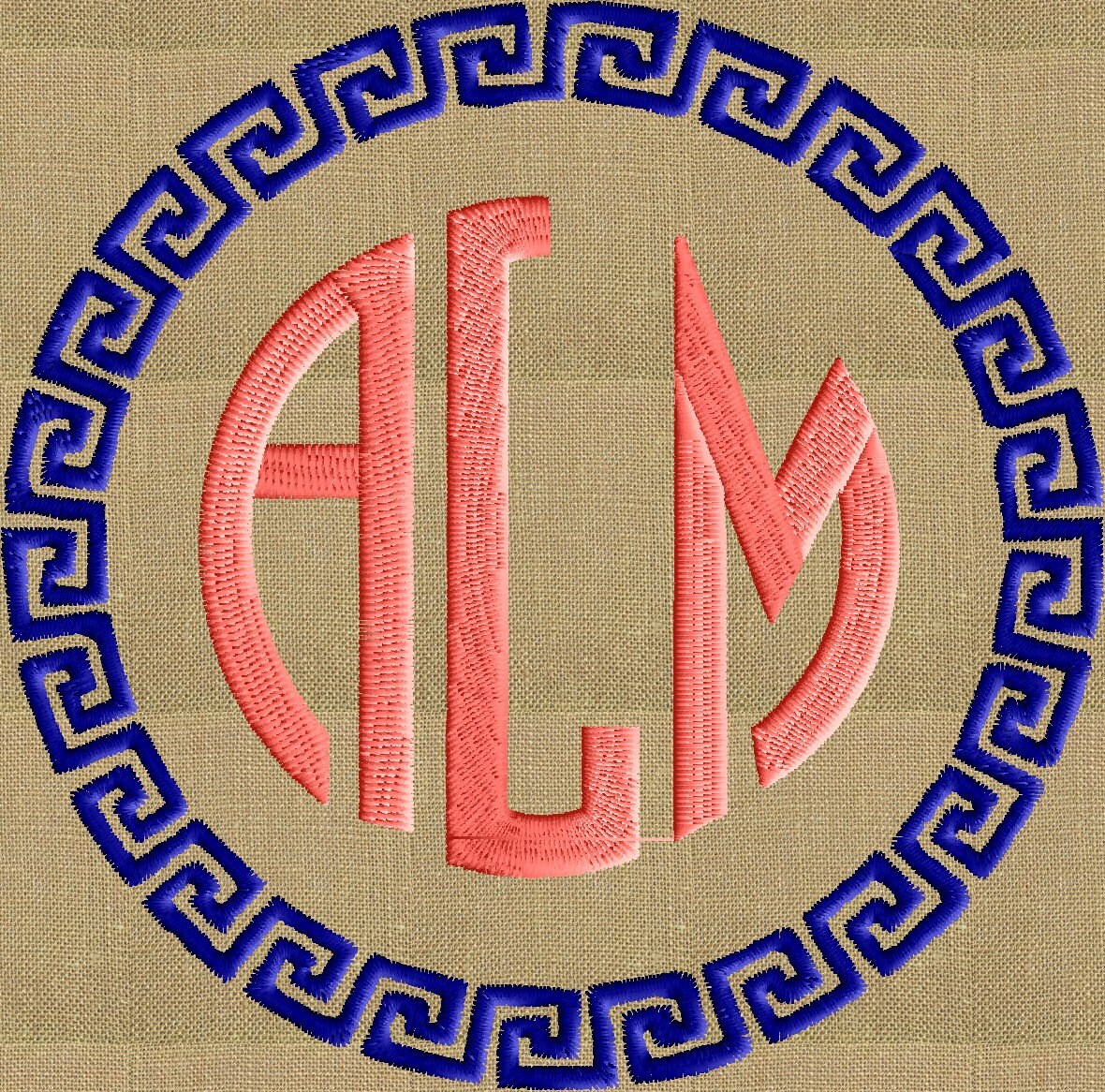 Greek Key Frame Design EMBROIDERY DESIGN FILE Instant | Etsy