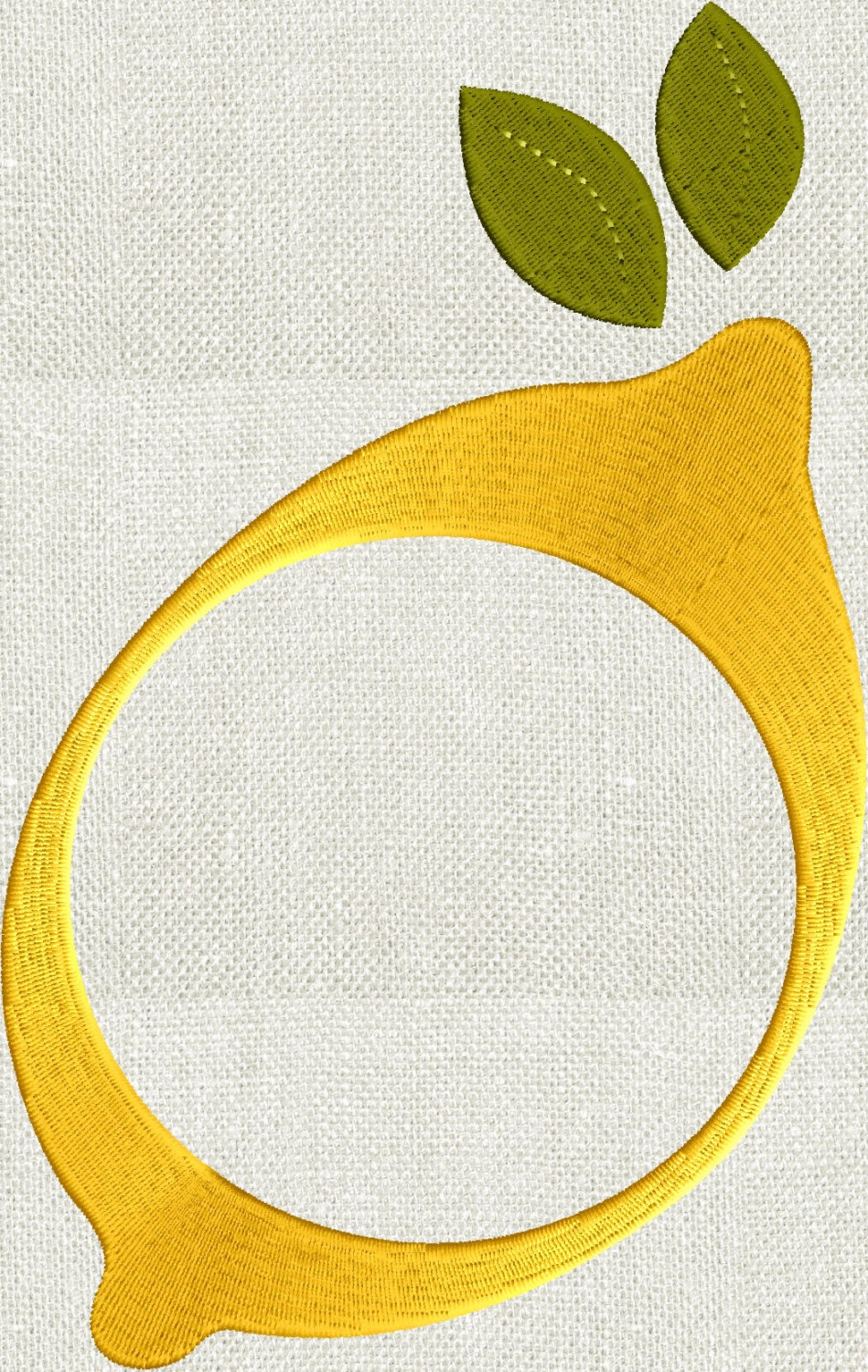 Lemon Frame Design - Fruit - EMBROIDERY DESIGN FILE - Instant Download ...