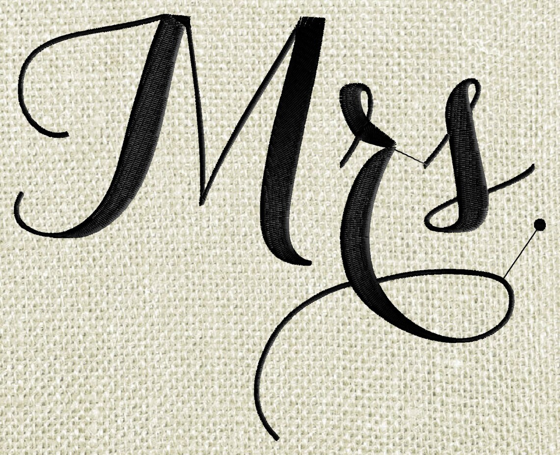 Wedding "mr" And" Mrs" Design - EMBROIDERY DESIGN FILE - Instant ...