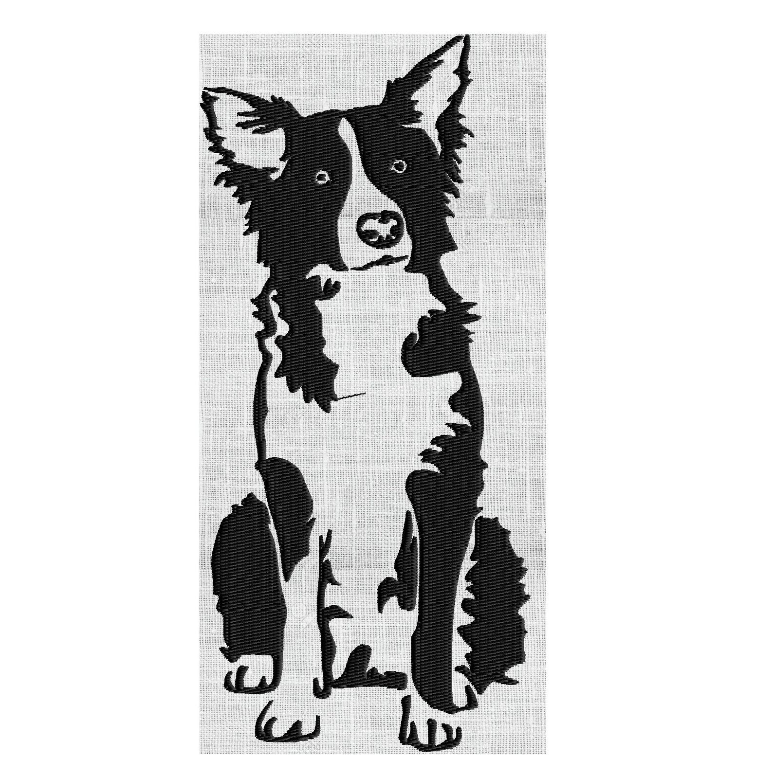 Border Collie Embroidery Design Embroidery DESIGN FILE | Etsy