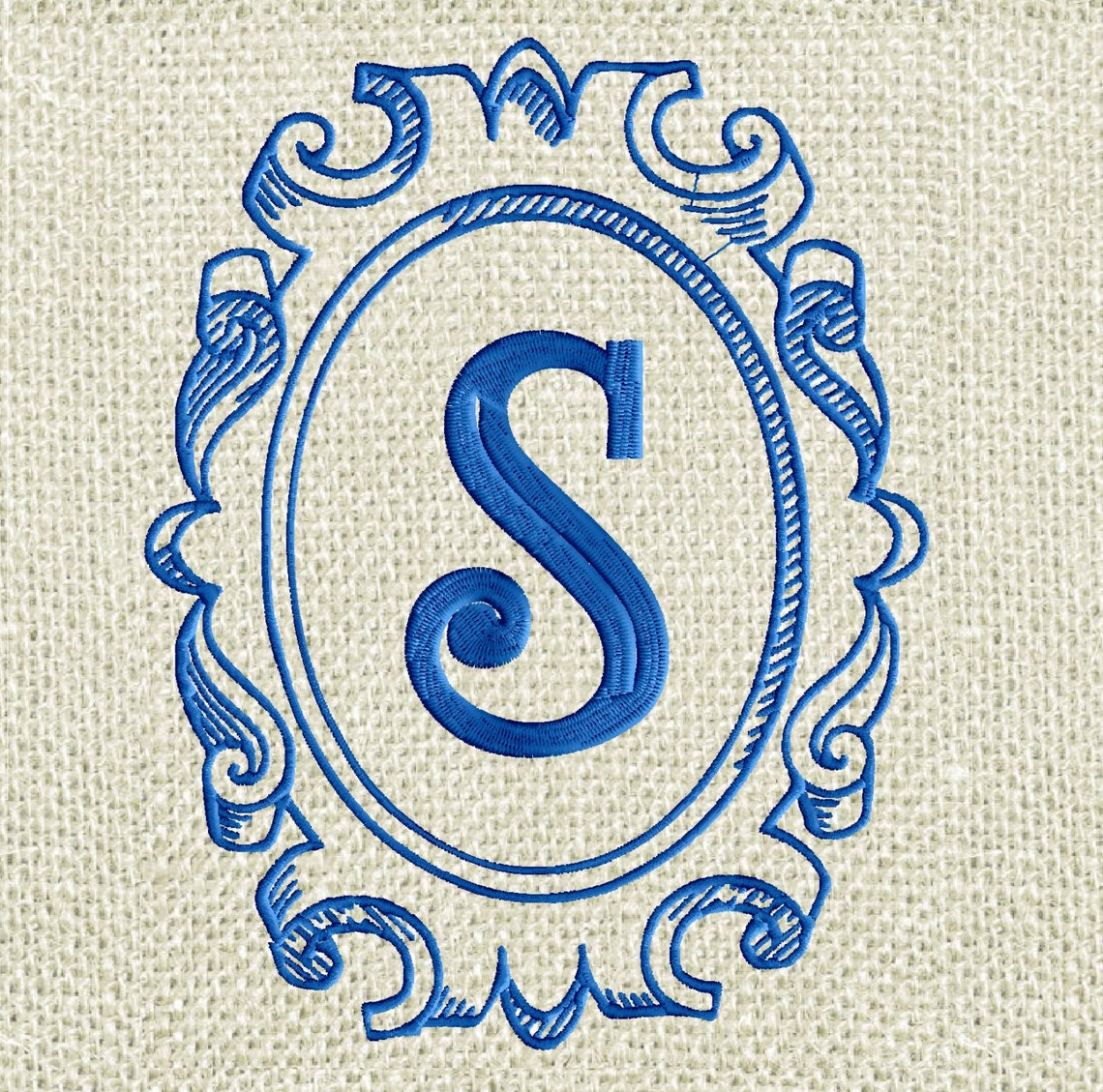 Font Frame Monogram Embroidery Design Font Not Included - Etsy