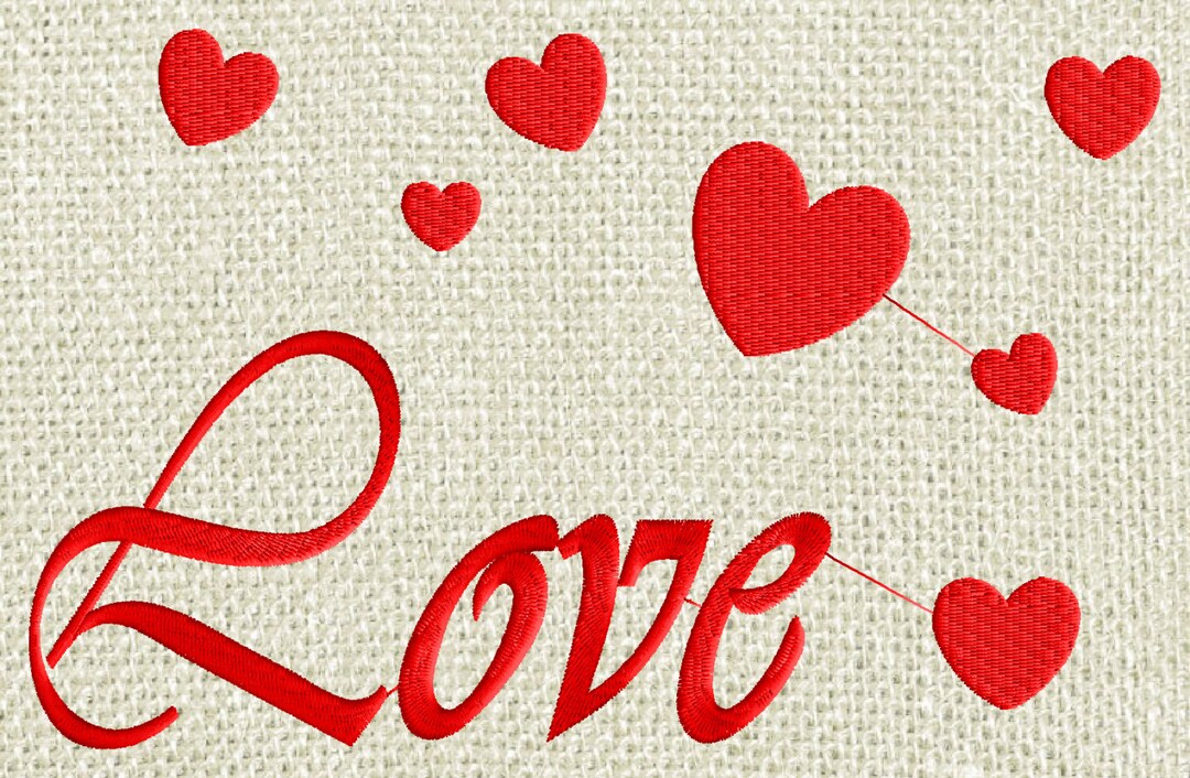 Love Scroll Heart Design - Welcome - Font Not Included - EMBROIDERY ...