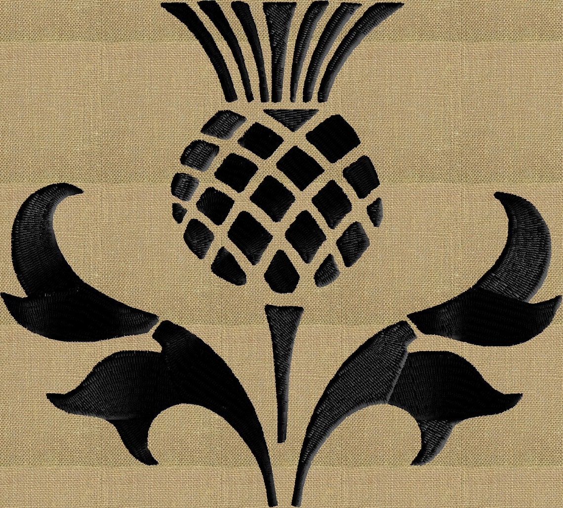 Thistle Scroll Design EMBROIDERY DESIGN FILE Instant - Etsy