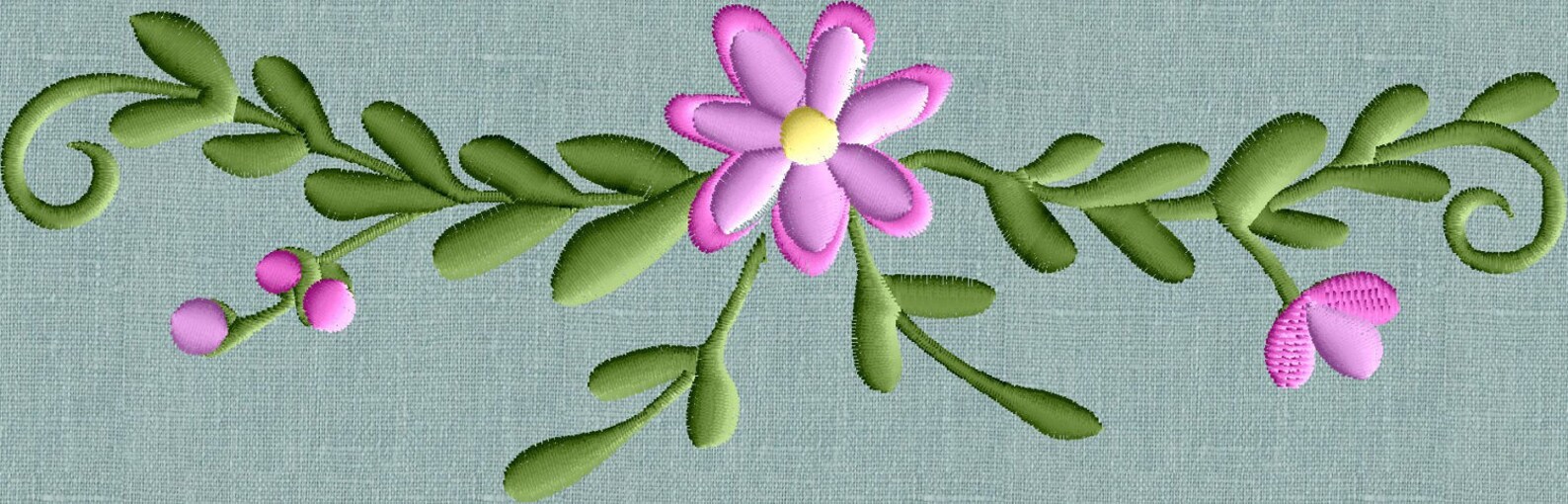Floral Border Design - Chalkboard Inspired EMBROIDERY DESIGN FILE ...