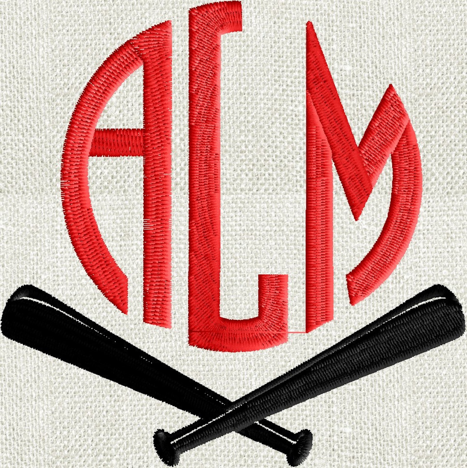 Baseball Bats Font Frame Monogram Design font Not Included - Etsy