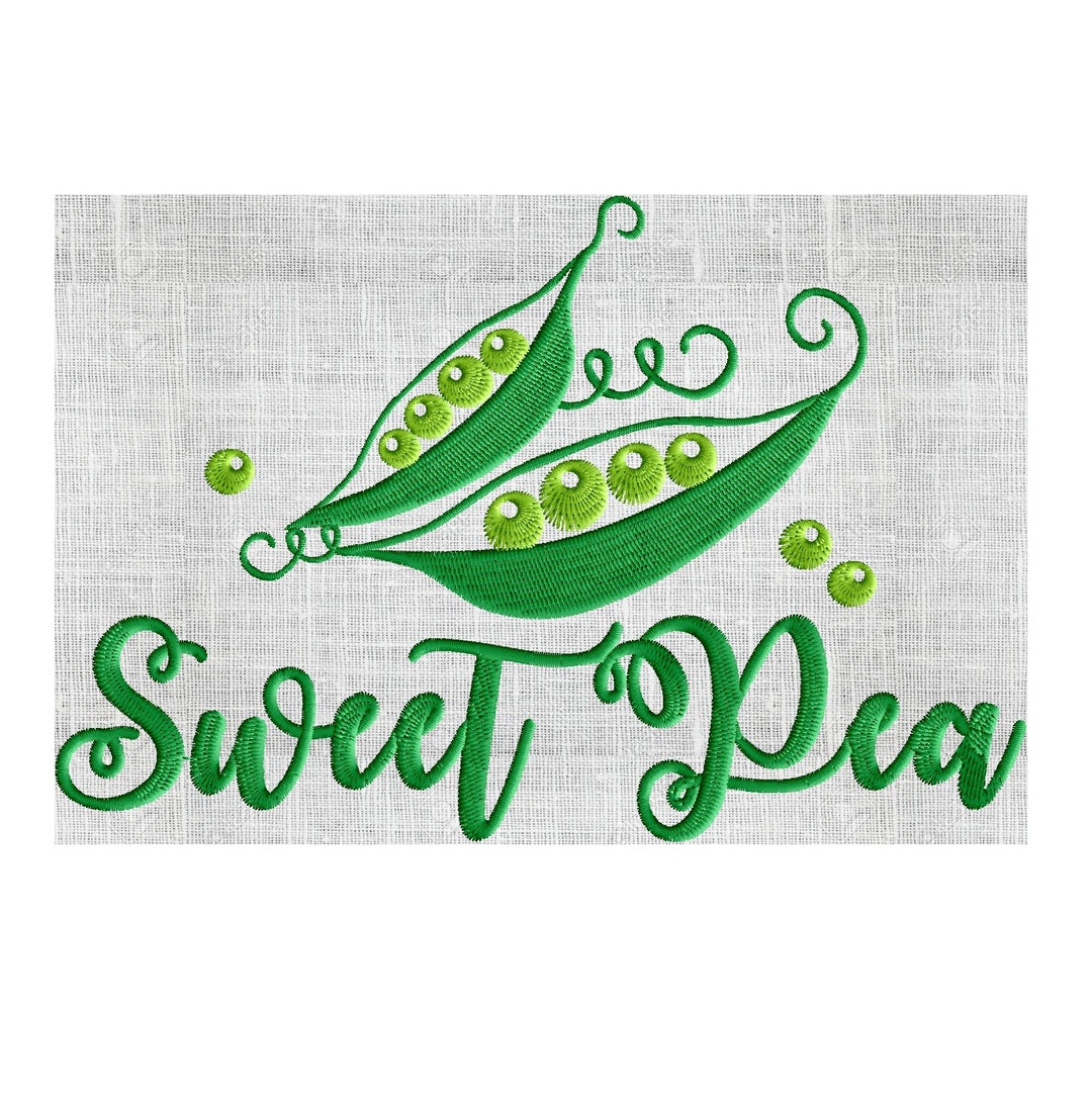 Sweet Peas Embroidery Design "sweet Pea" Baby Kitchen Embroidery DESIGN ...