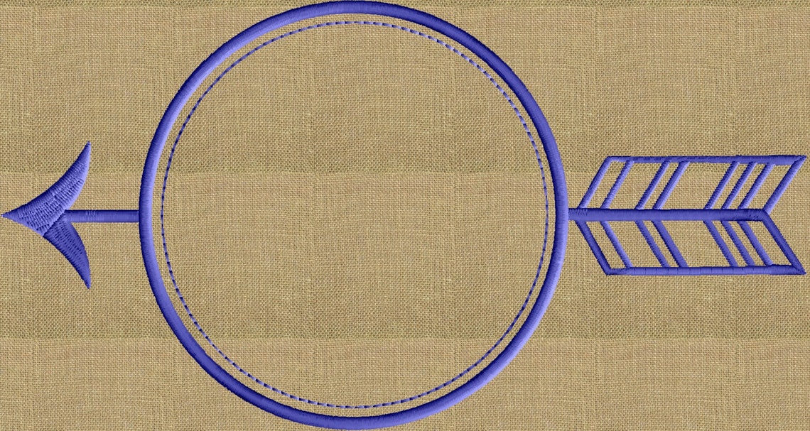 Arrow Circle Frame EMBROIDERY Design FILE Instant Download | Etsy