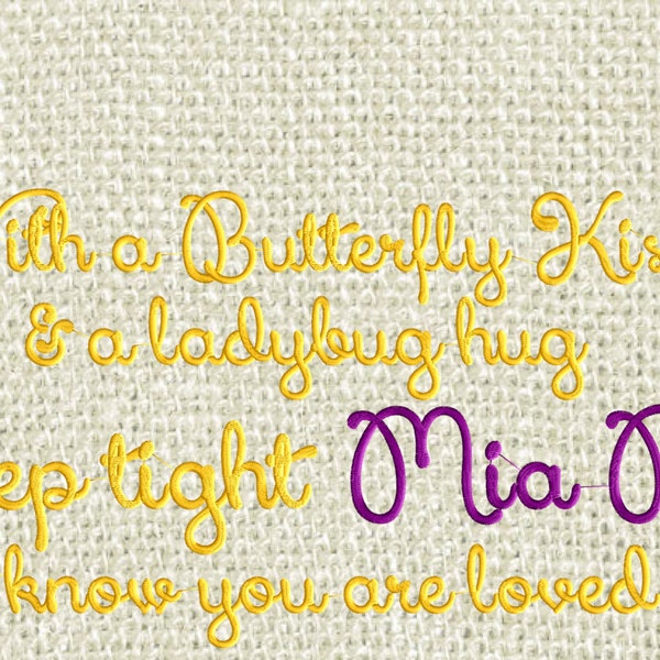 Butterfly Font Dst File - Etsy