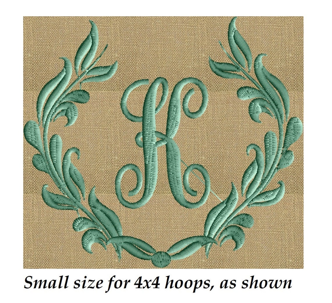 Damask Font Frame Monogram Design -font Not Included - EMBROIDERY ...