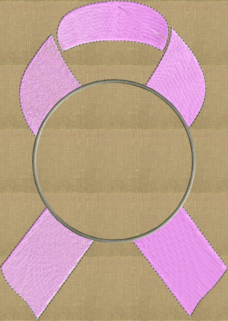 Awareness Ribbon Font Frame Monogram Embroidery Design Font | Etsy