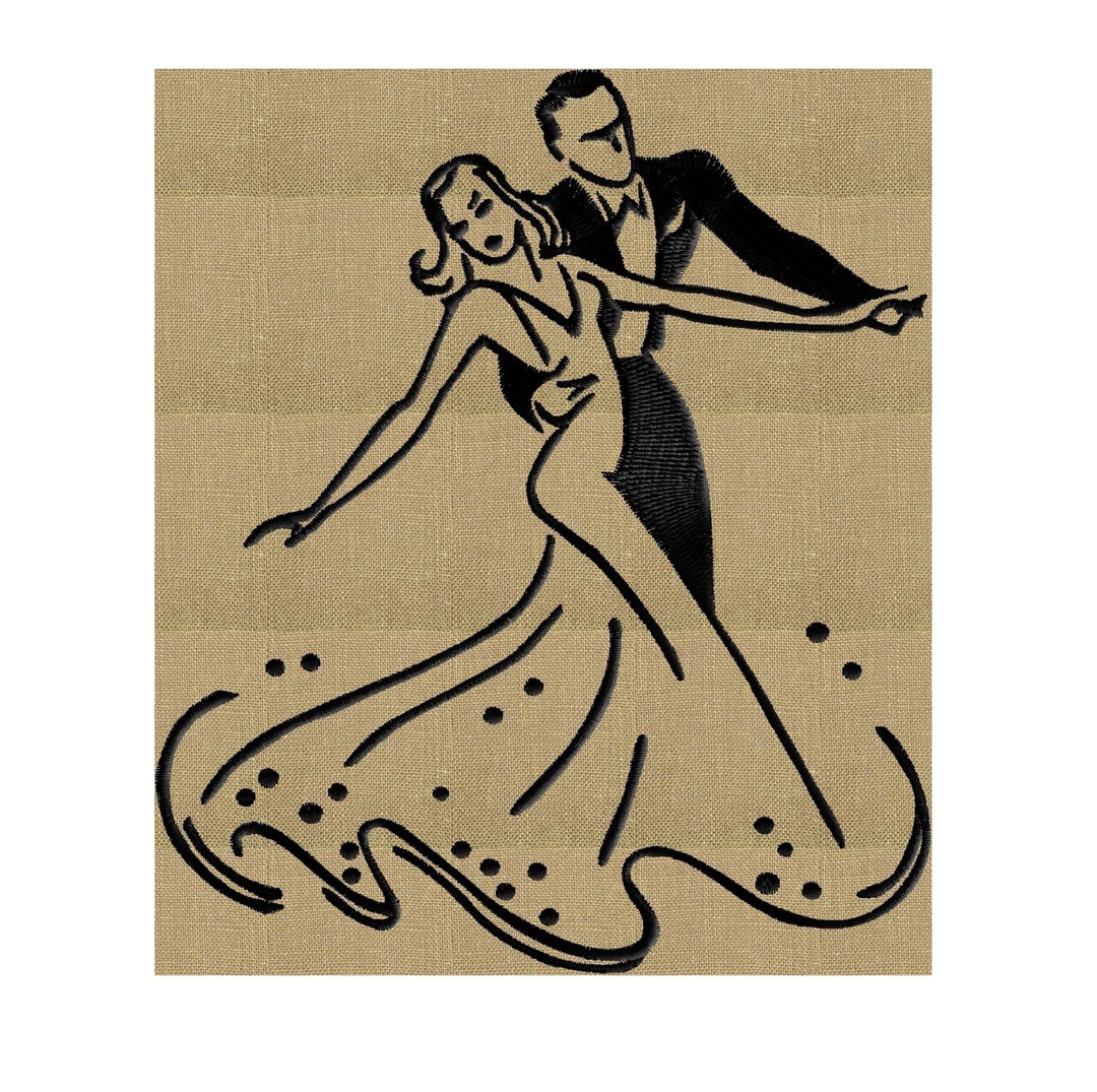 Ballroom Dancers - Embroidery Design Embroidery DESIGN FILE - Instant ...