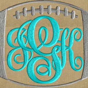 Football Font Frame Monogram Design -font Not Included - EMBROIDERY ...