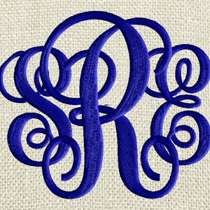 Extra Large 5 Inch Tall Scripty Monogram Font Embroidery File 26 ...