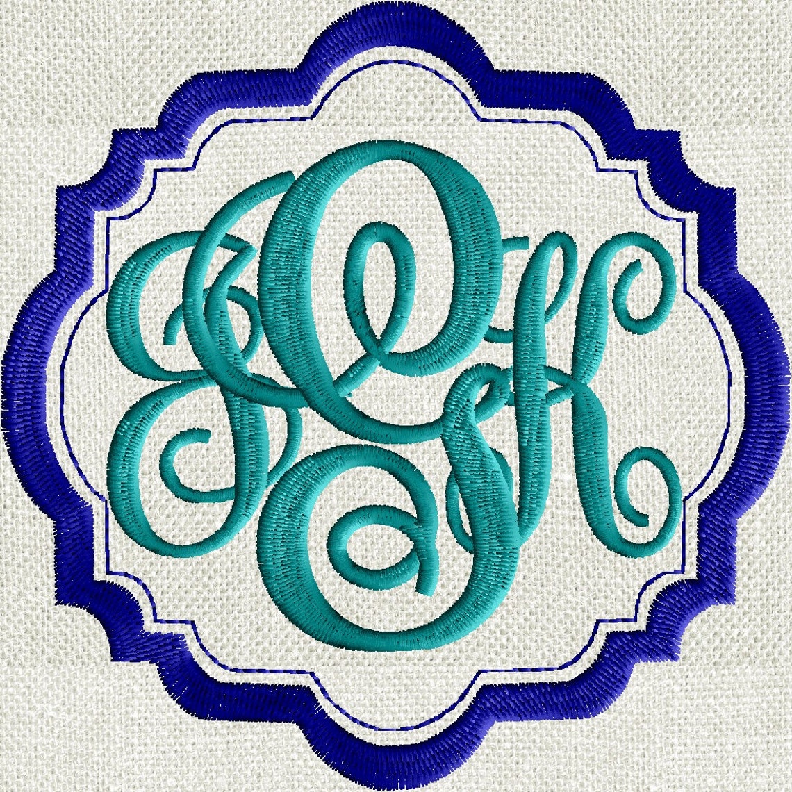 Double Ogee Frame Design EMBROIDERY DESIGN FILE Instant - Etsy