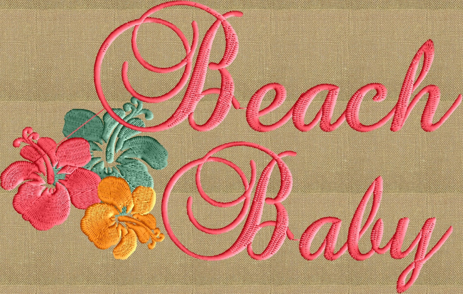 Beach Baby Embroidery Design Beach Baby Hawaiian | Etsy
