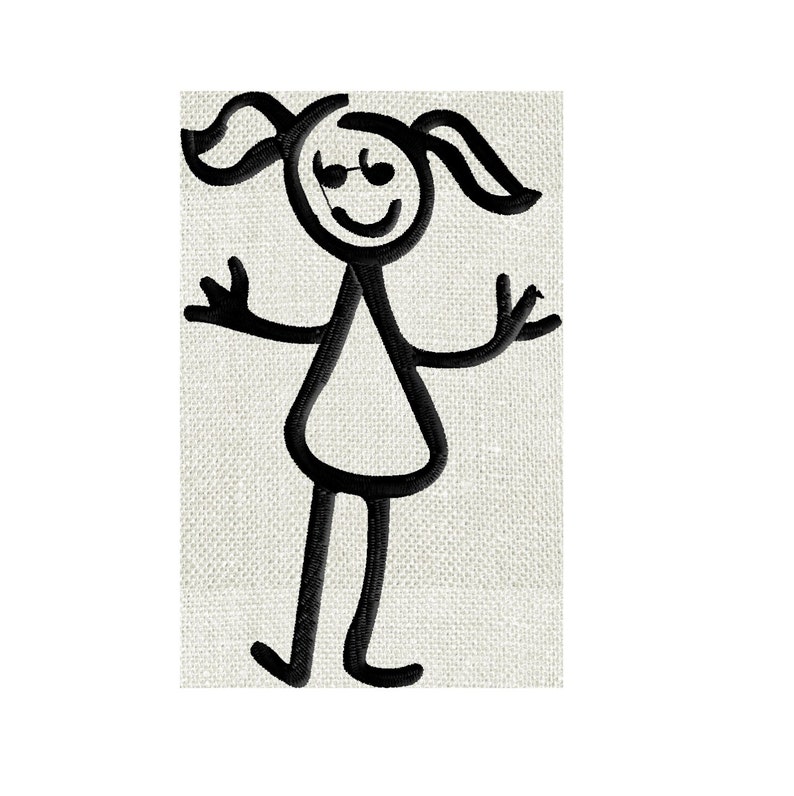 Stick Family Big Sister Design Embroidery DESIGN FILE - Etsy