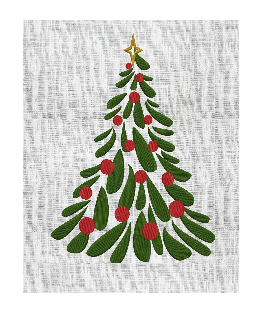 Simple Christmas Tree EMBROIDERY DESIGN FILE Instant Download - 5x7 ...