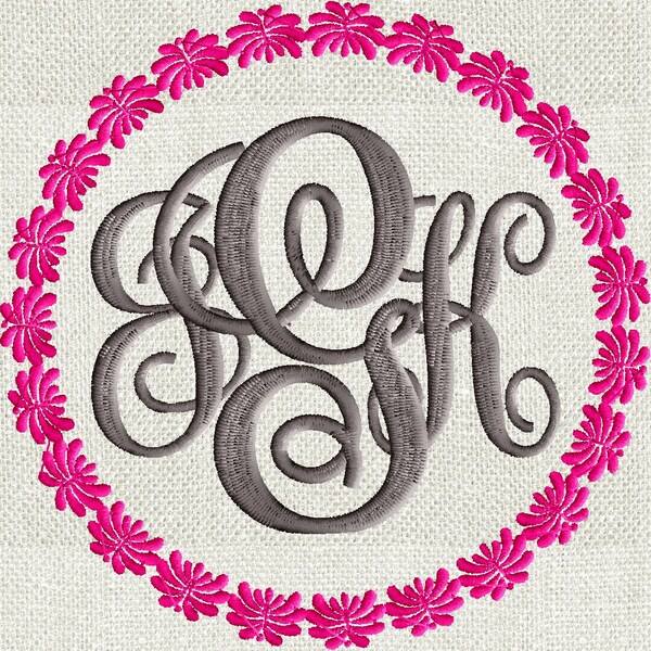 Round Modern Embroidery Font - Etsy