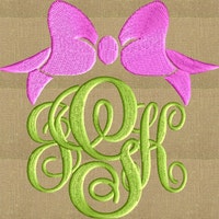 Bow Monogram - Etsy