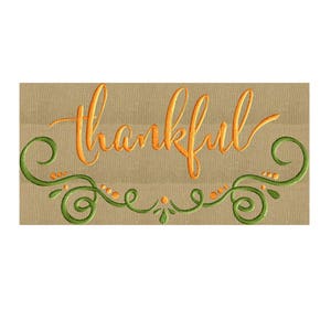 Thankful Scroll - EMBROIDERY DESIGN FILE- Instant Download - Exp Jef ...