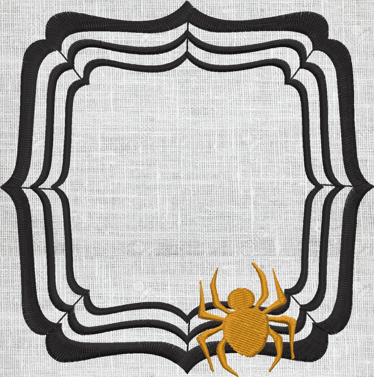Spider Web Font Frame W Cute Spider Monogram Embroidery Design | Etsy