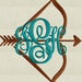 Bow and Arrow Font Frame Monogram Design -font Not Included ...
