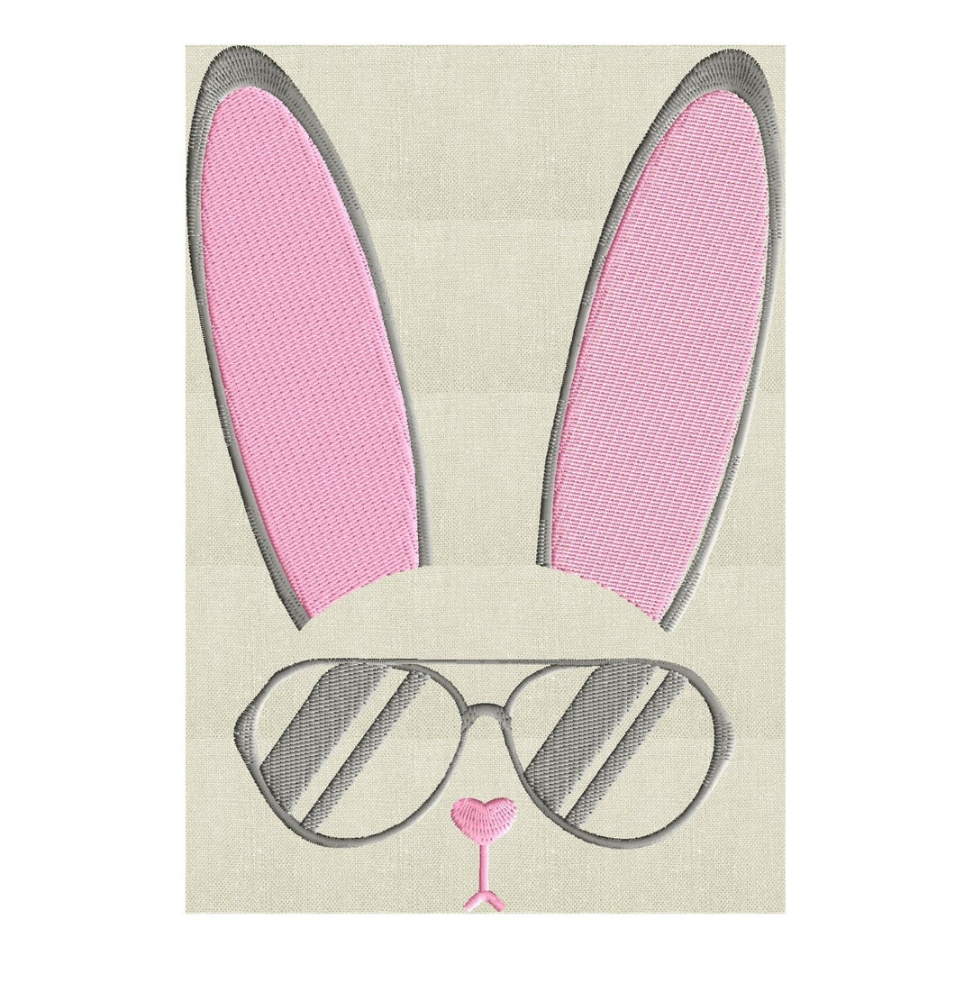 Cool Bunny With Sunglasses - Easter Embroidery Design Embroidery DESIGN ...