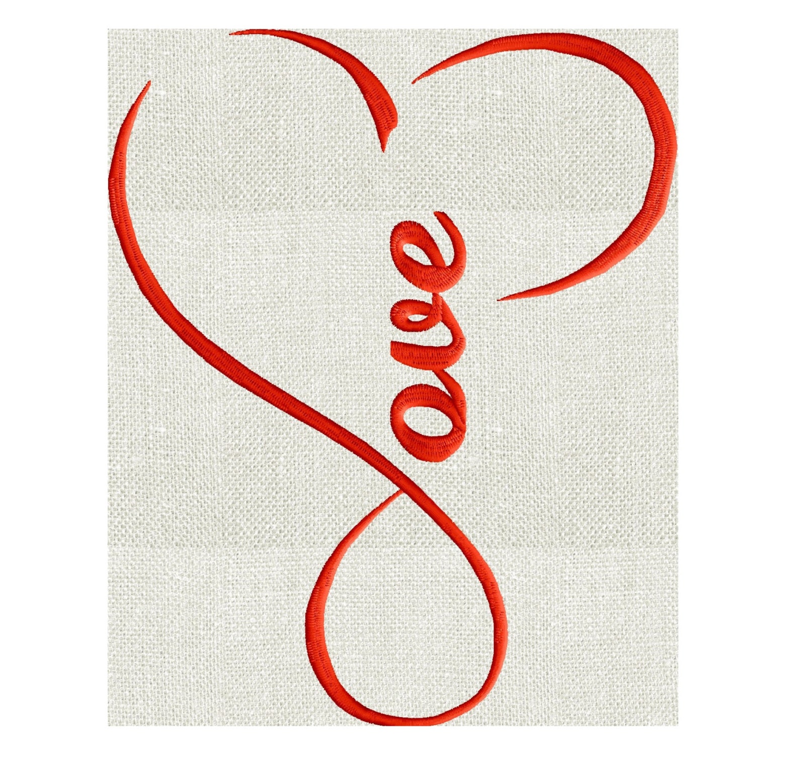 Infinity Love Heart EMBROIDERY DESIGN FILE Instant - Etsy