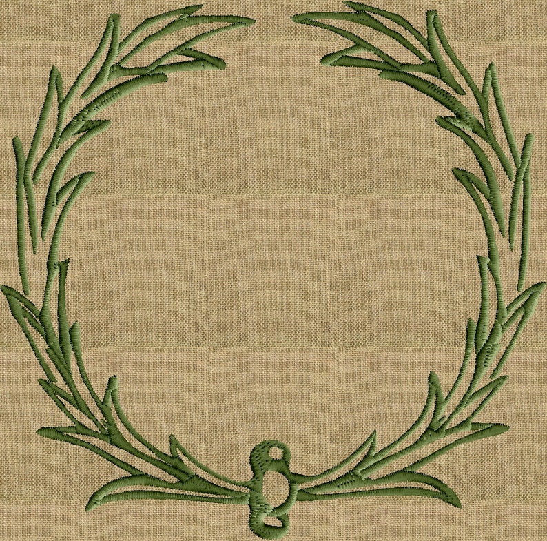 Vintage Laurel Frame Design EMBROIDERY DESIGN FILE Instant - Etsy