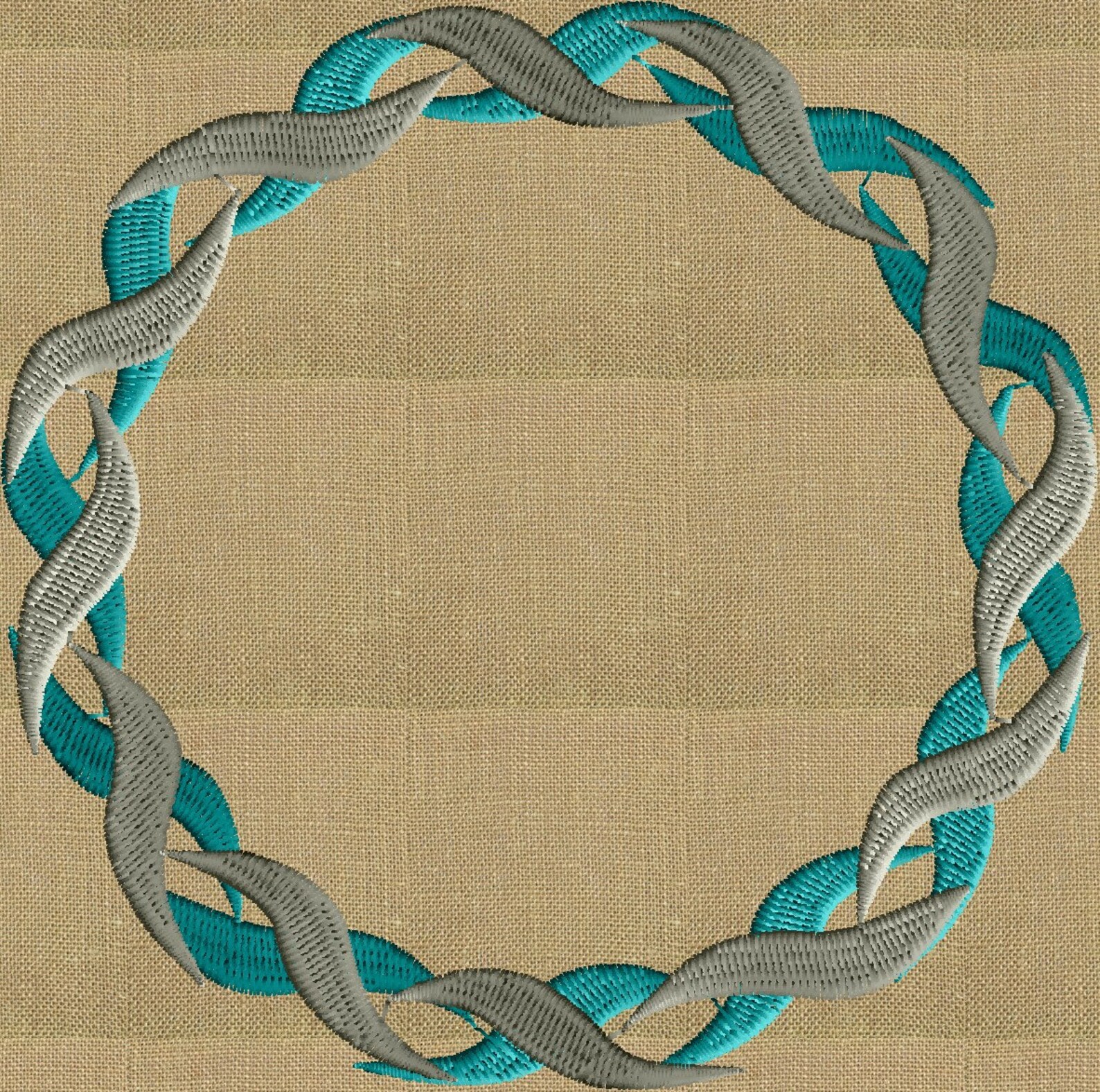 Twist Circle Font Frame Monogram Design font Not Included EMBROIDERY ...