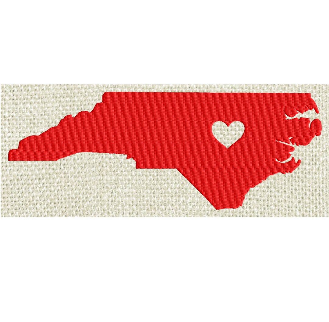 North Carolina Heart Design - I Heart North Carolina - State ...