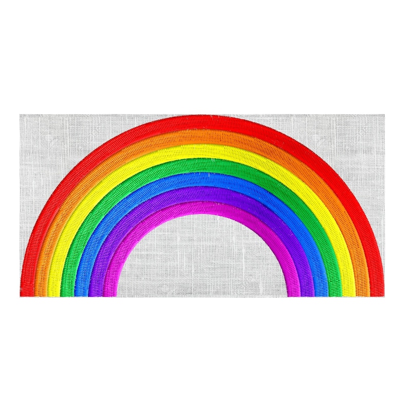 Embroider Rainbow Design - Etsy UK