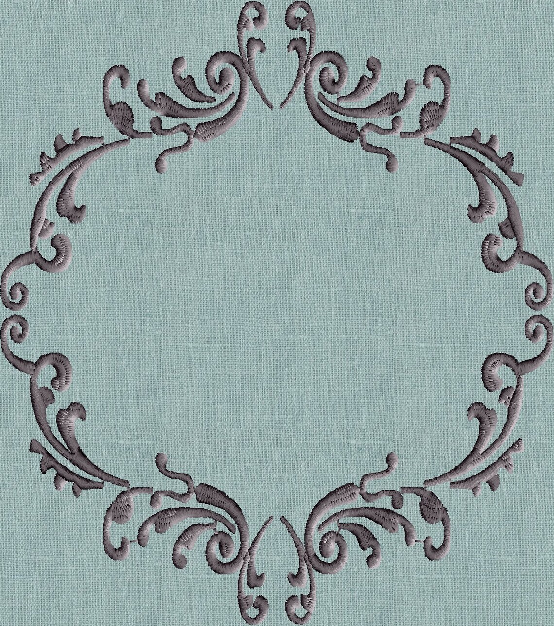 Damask Frame Monogram font Not Included EMBROIDERY DESIGN | Etsy