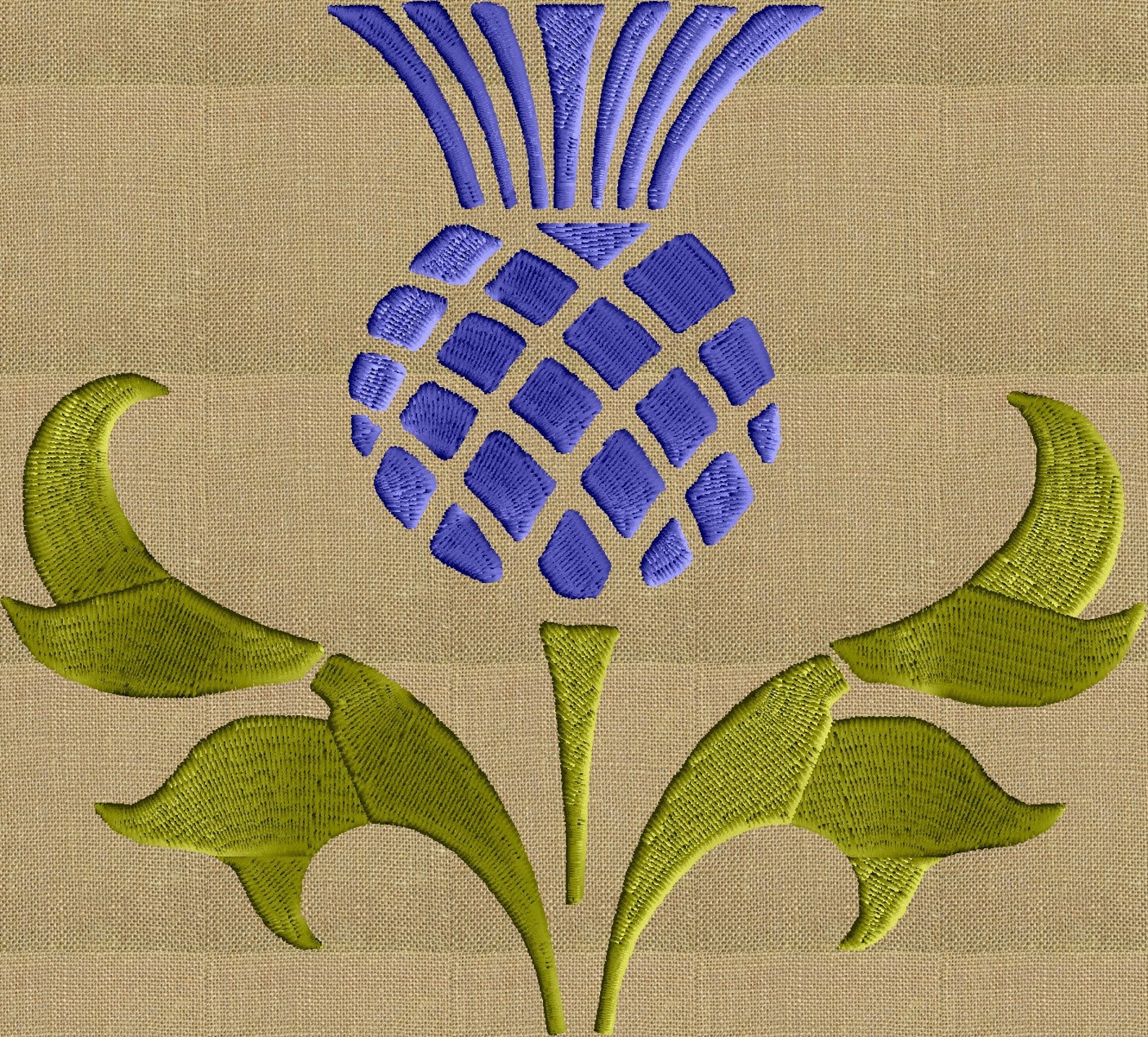 Thistle Scroll Design EMBROIDERY DESIGN FILE Instant Download 2 Sizes ...