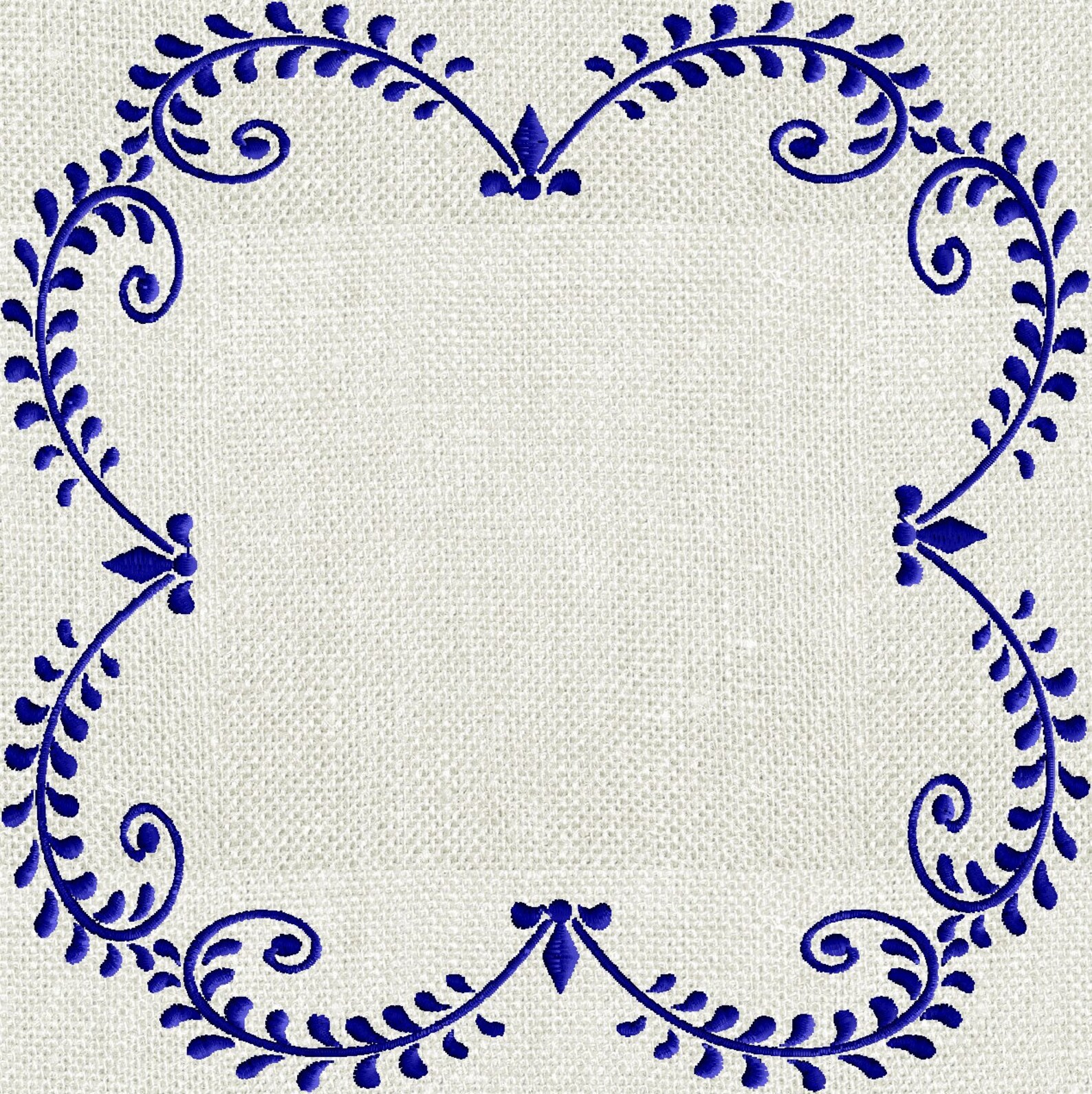 Dutch Delft Font Frame Monogram Design - Font Not Included - EMBROIDERY ...