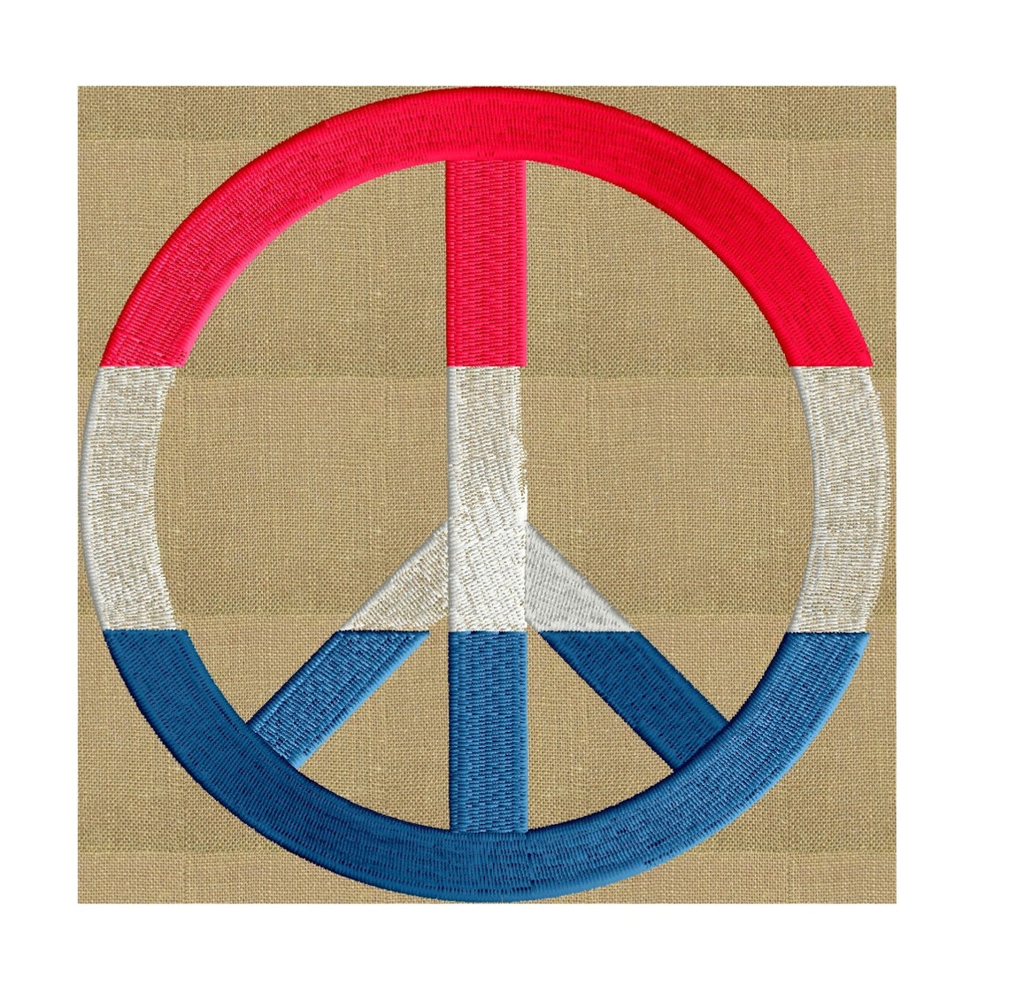 American Peace Sign Design EMBROIDERY DESIGN FILE Instant | Etsy