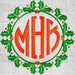 Holly Font Frame Monogram Embroidery Design - Font Not Included ...