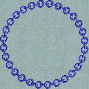Chain Link Frame Design - EMBROIDERY DESIGN FILE - Instant Download - 2 ...