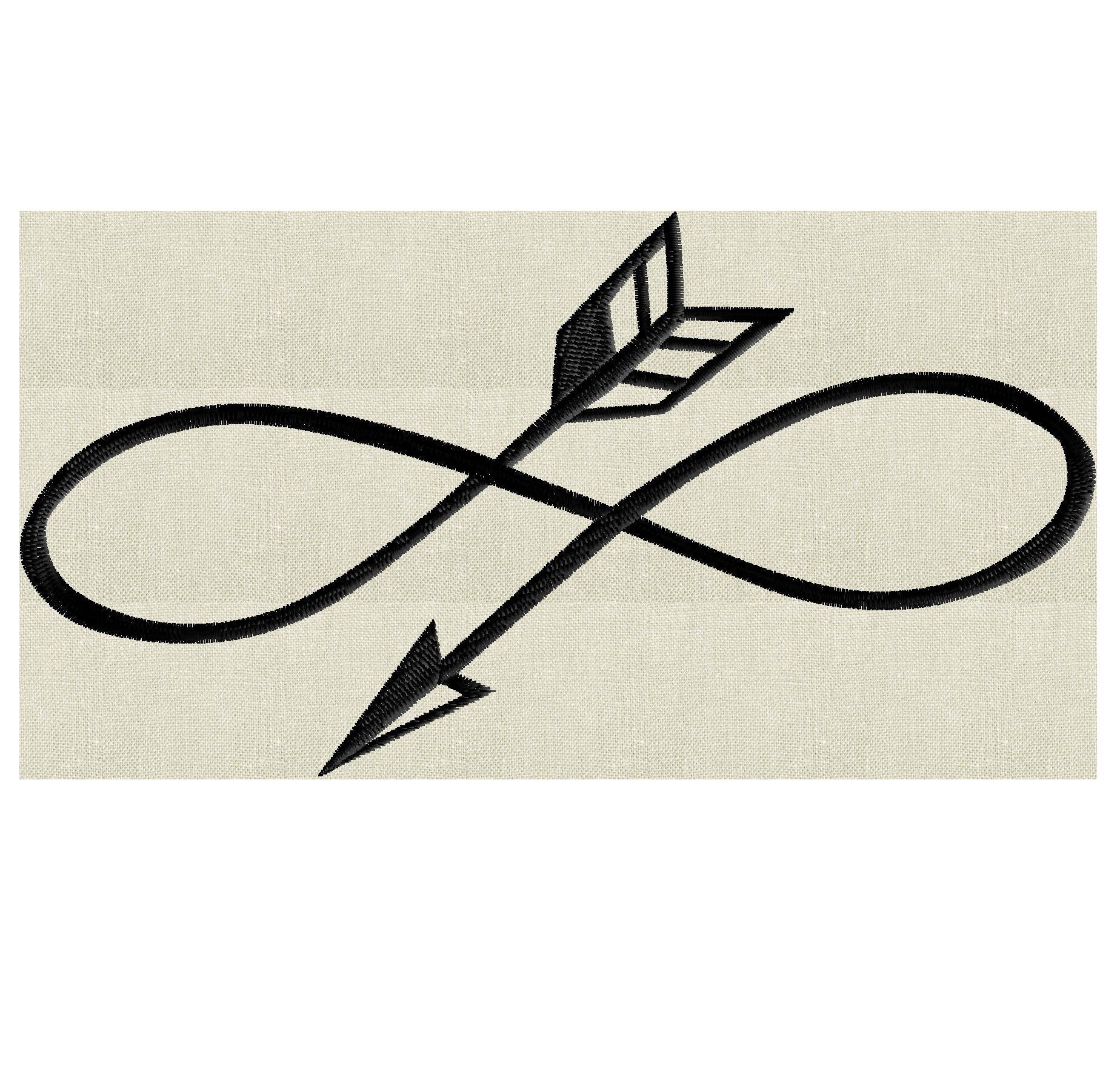 Infinity Arrow Love Valentine Design EMBROIDERY DESIGN | Etsy