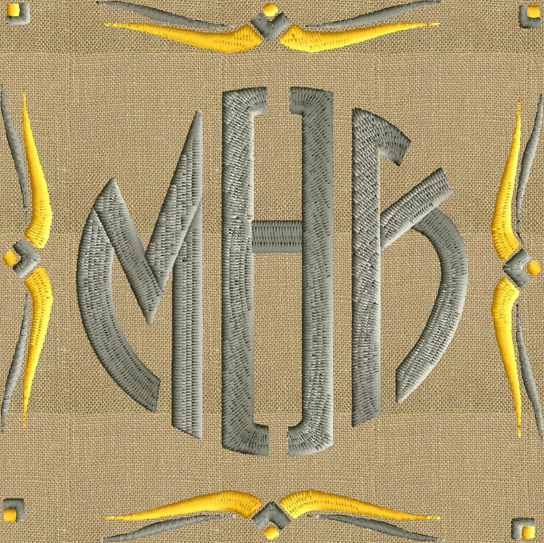 Graceful Geometric Font Frame Monogram Font Not Included | Etsy